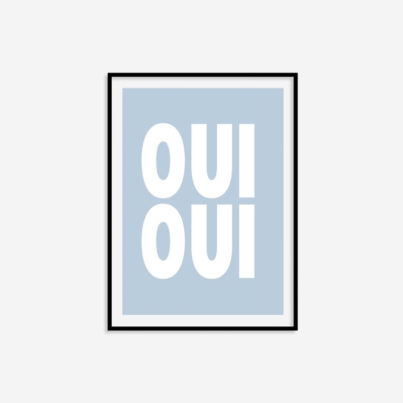 Oui Oui Print | Bathroom Prints, Retro Wall Art, Minimal Prints, Bold ...