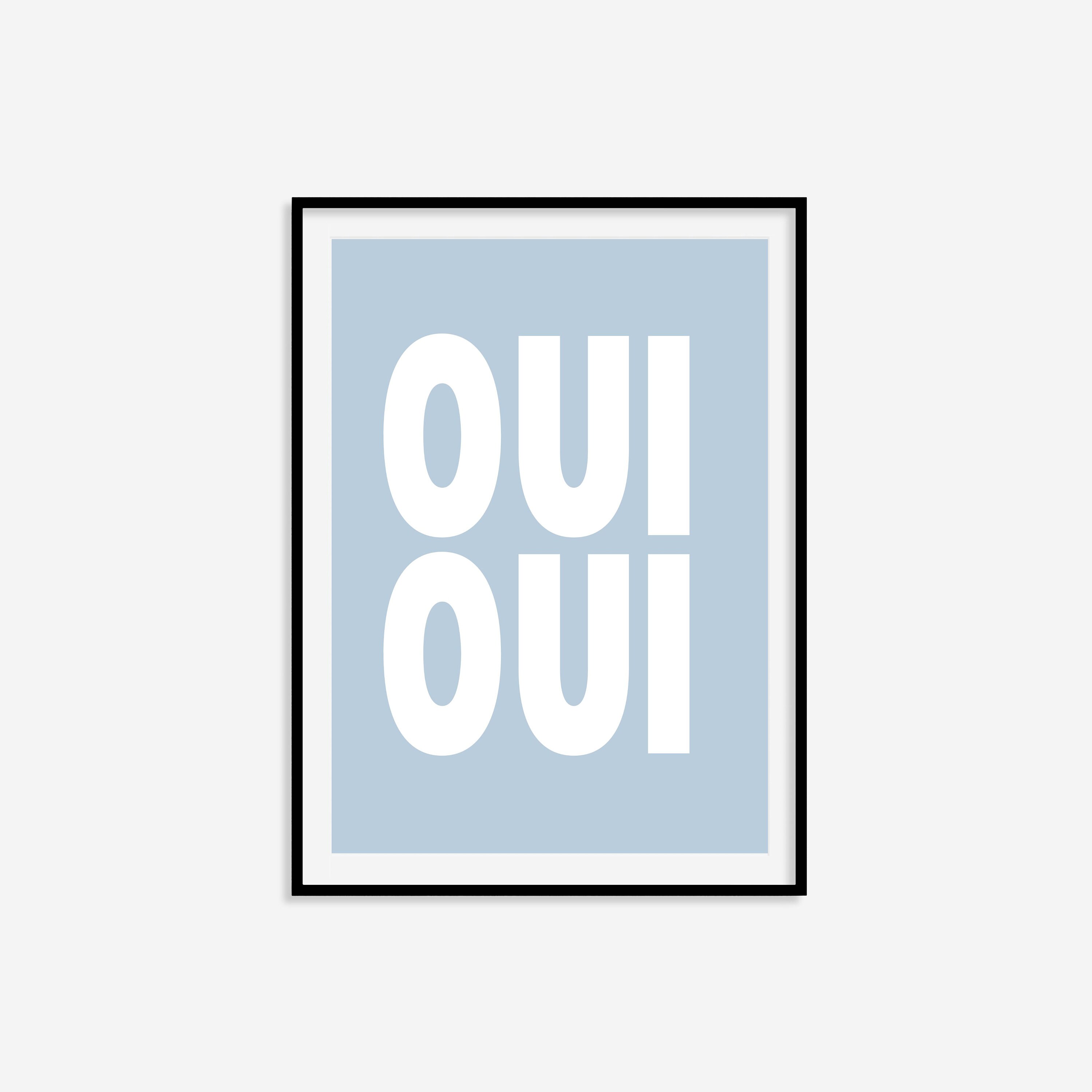 Oui Oui Print | Bathroom Prints, Retro Wall Art, Minimal Prints, Bold ...