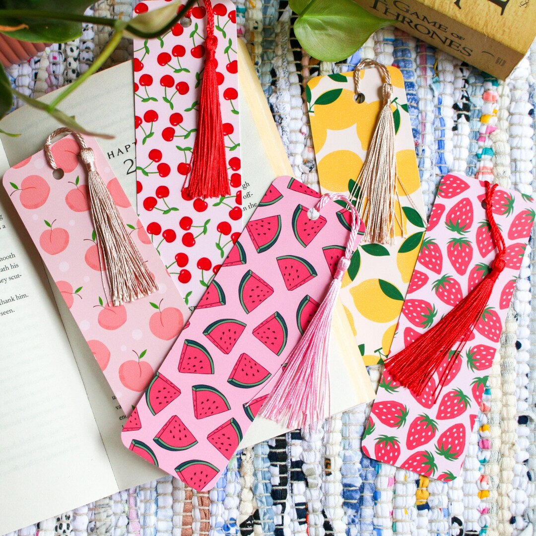 Fruity Design Bookmark | Tassel Bookmark, Bookworm, Reading Gifts ...