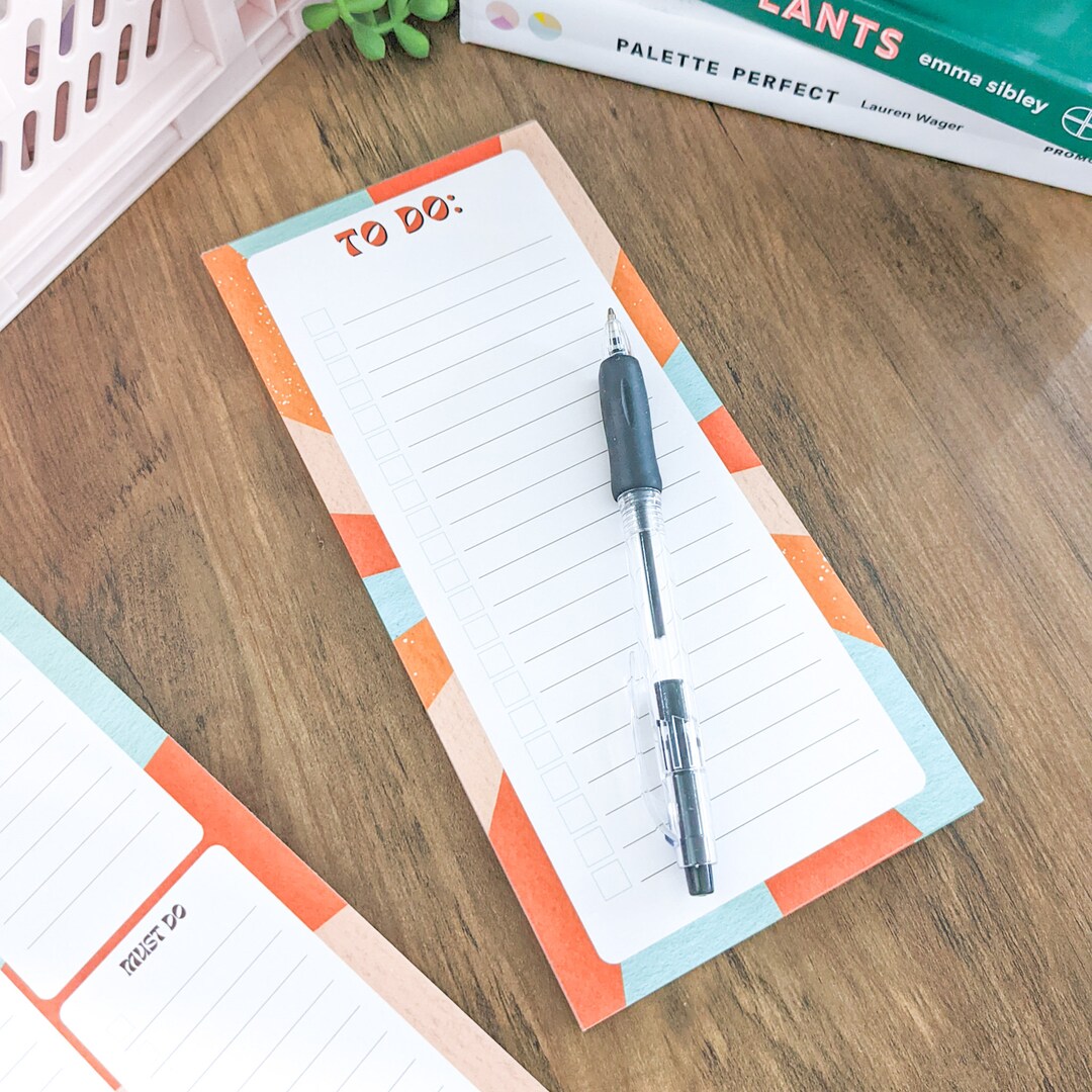 Retro Print to Do List | Retro Notepad, Colourful Stationery, Cute ...