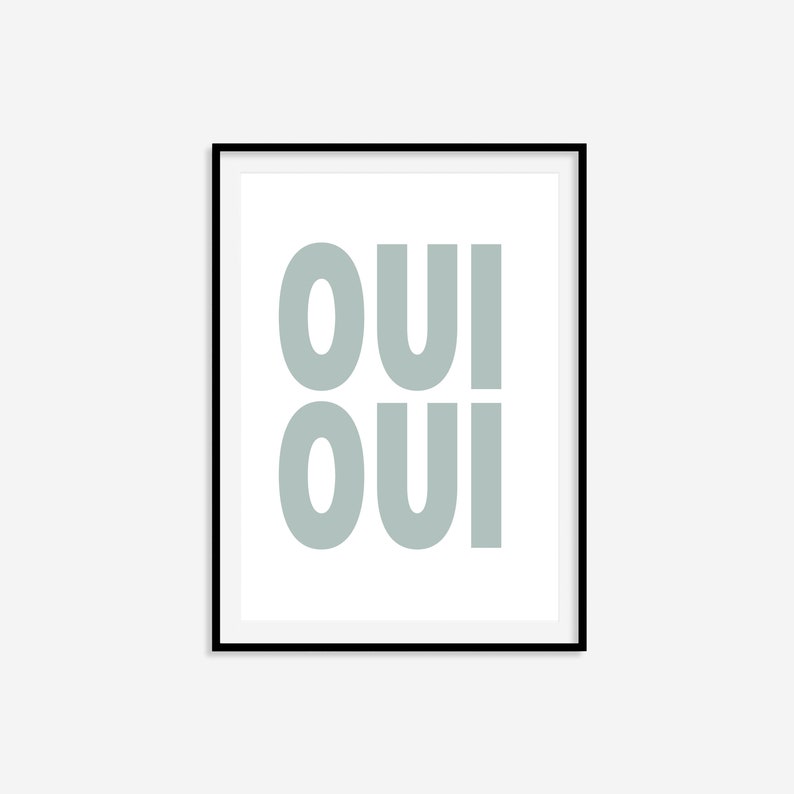 Oui Oui Print | Bathroom Prints, Retro Wall Art, Minimal Prints, Bold ...