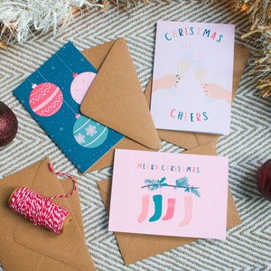 Christmas Card Pack | Pack of 10 or 20 Cards, Handmade Christmas Cards ...