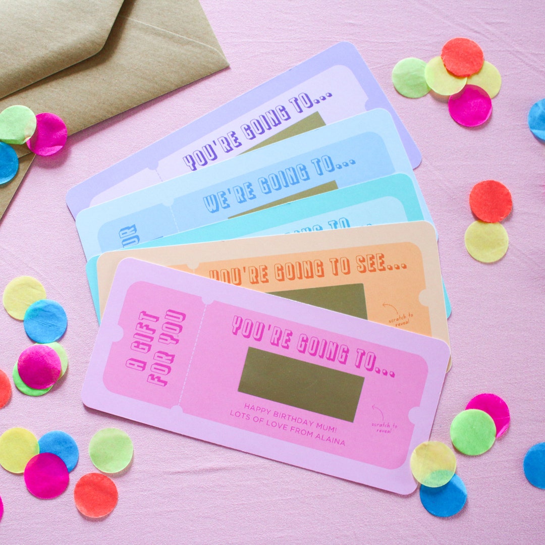 Personalised Gift Voucher | Gift Scratch Card, Custom Gift Ticket ...