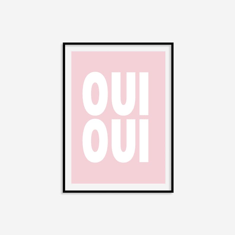 Oui Oui Print | Bathroom Prints, Retro Wall Art, Minimal Prints, Bold ...