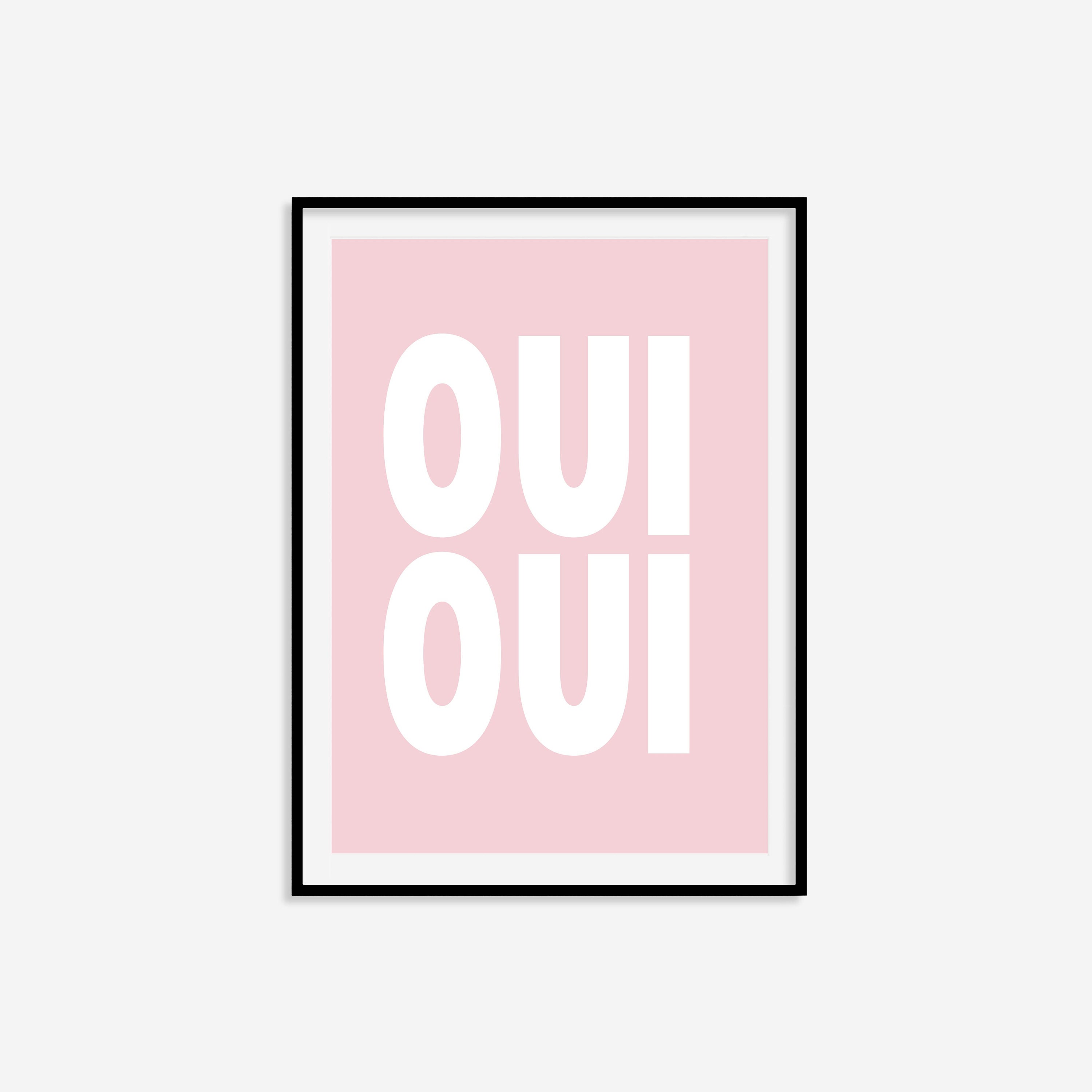 Oui Oui Print | Bathroom Prints, Retro Wall Art, Minimal Prints, Bold ...