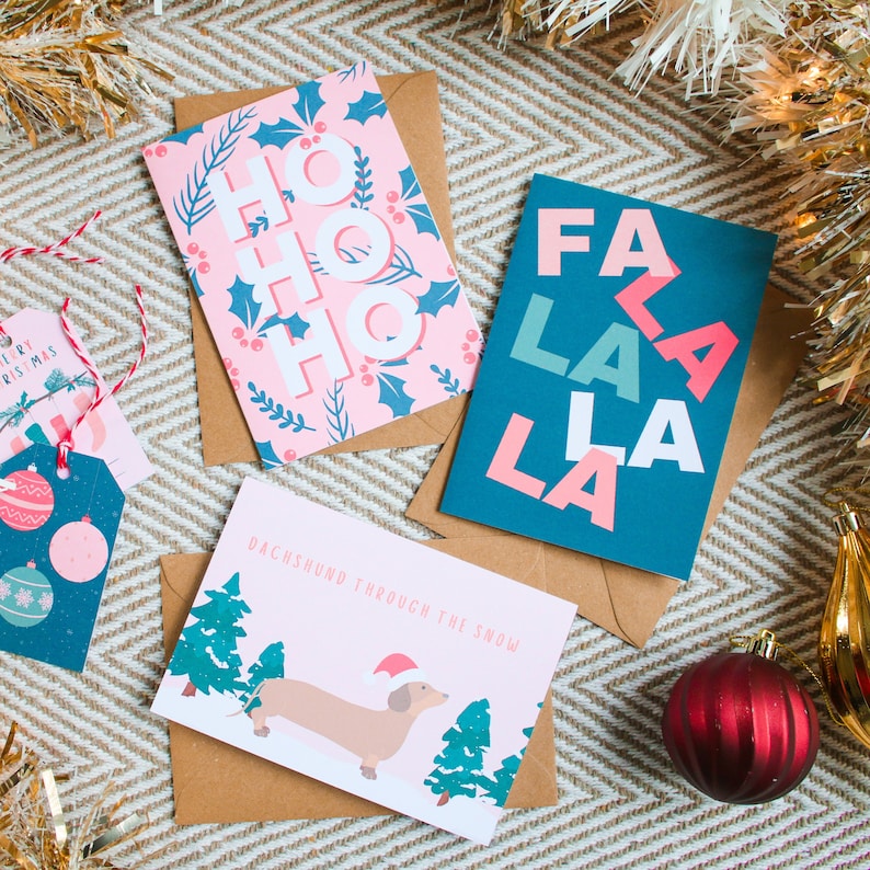 Christmas Card Pack | Pack of 10 or 20 Cards, Handmade Christmas Cards ...
