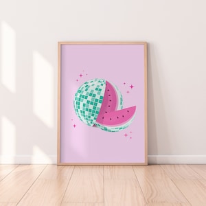 Disco Watermelon Print | Disco Print, Eclectic Print, Colourful, Retro ...