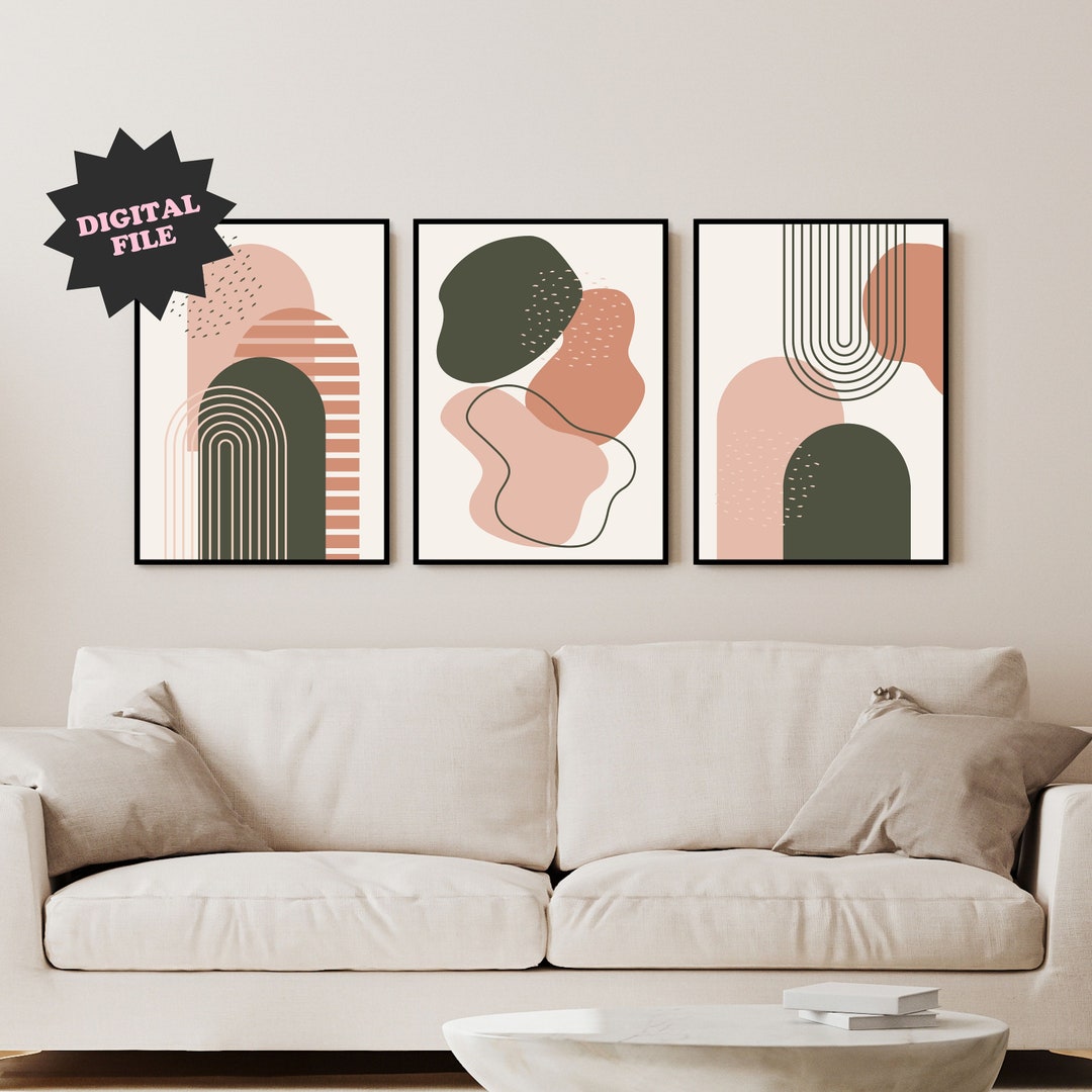 DIGITAL DOWNLOAD Set of 3 Boho Pattern Prints | Statement Prints ...