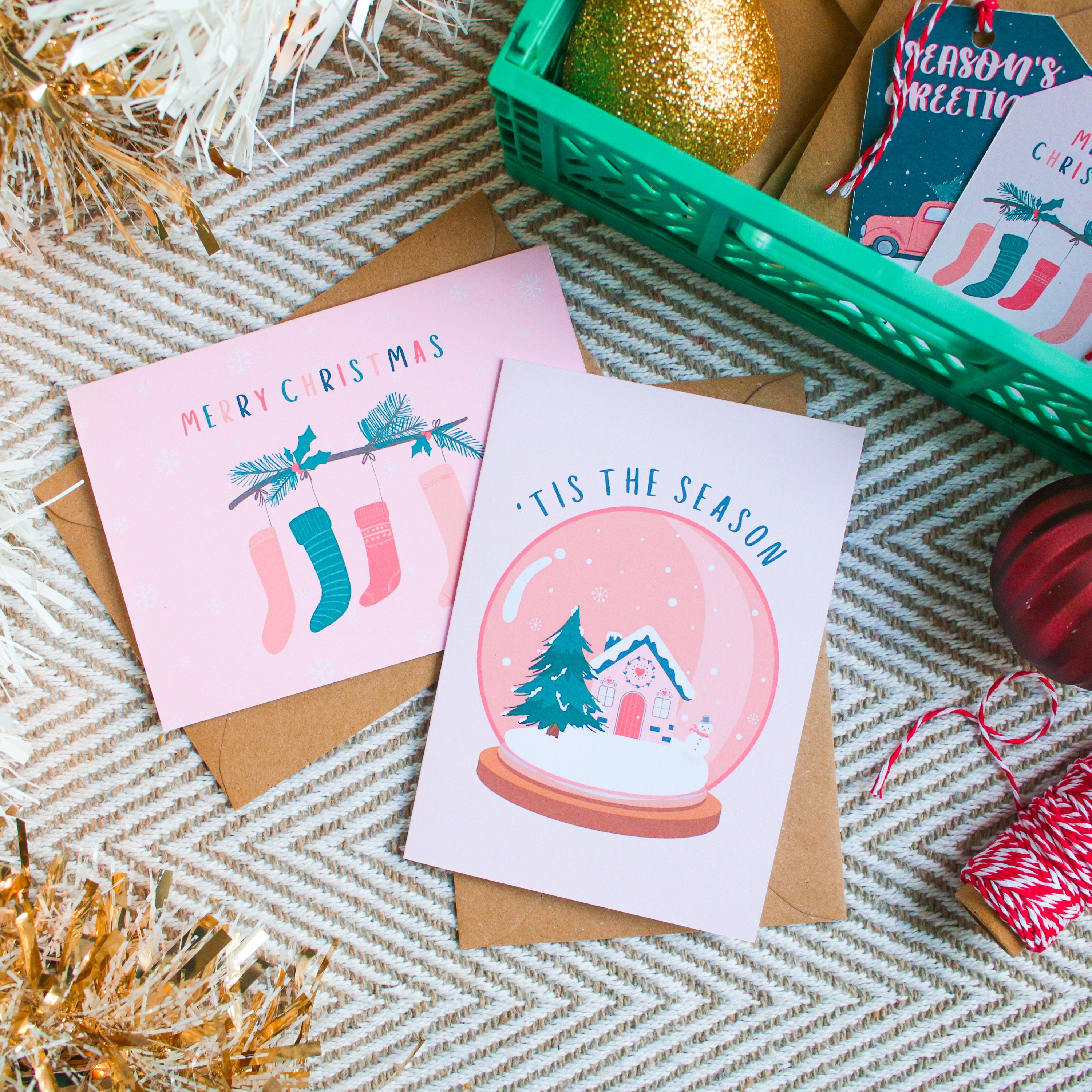 Christmas Card Pack | Pack of 10 or 20 Cards, Handmade Christmas Cards ...