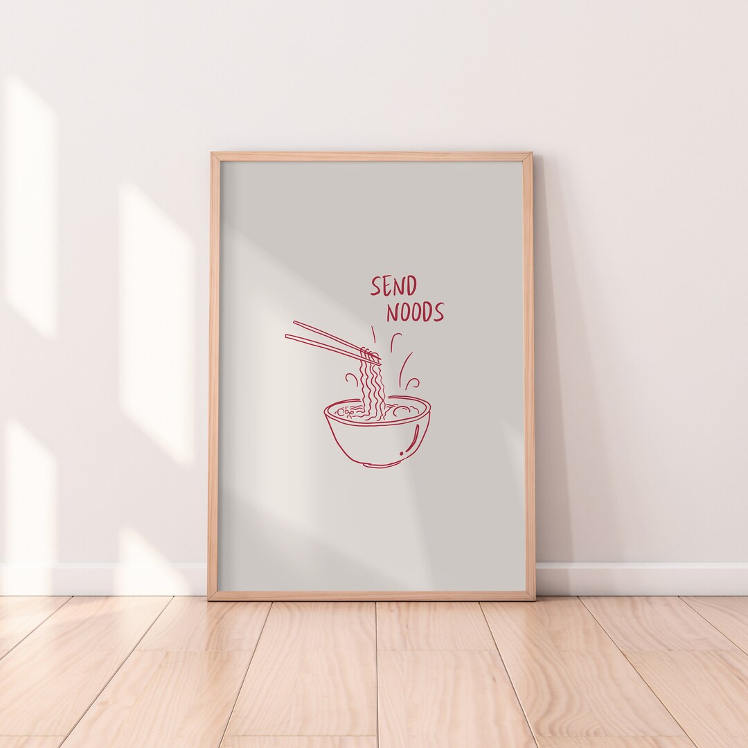 Send Noods Print | Kitchen Print, Noodles Print, Food Wall Art, Kitchen ...