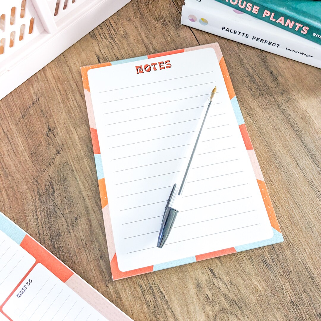 Retro Print Notepad | A5 Notepad, Retro Notepad, Retro Stationery ...