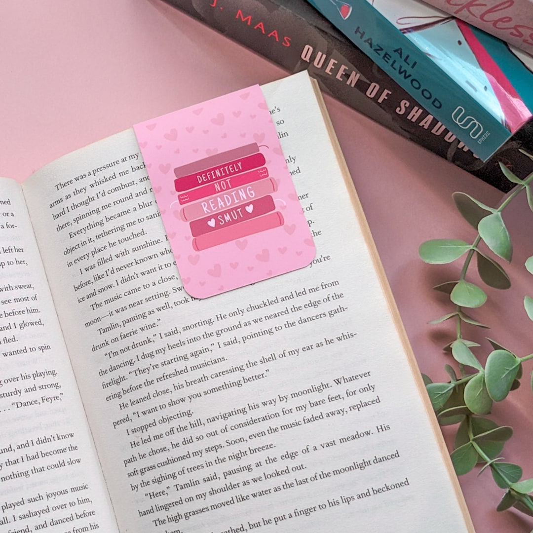 Definitely Not Reading Smut Magnetic Bookmark | Funny Bookmark ...