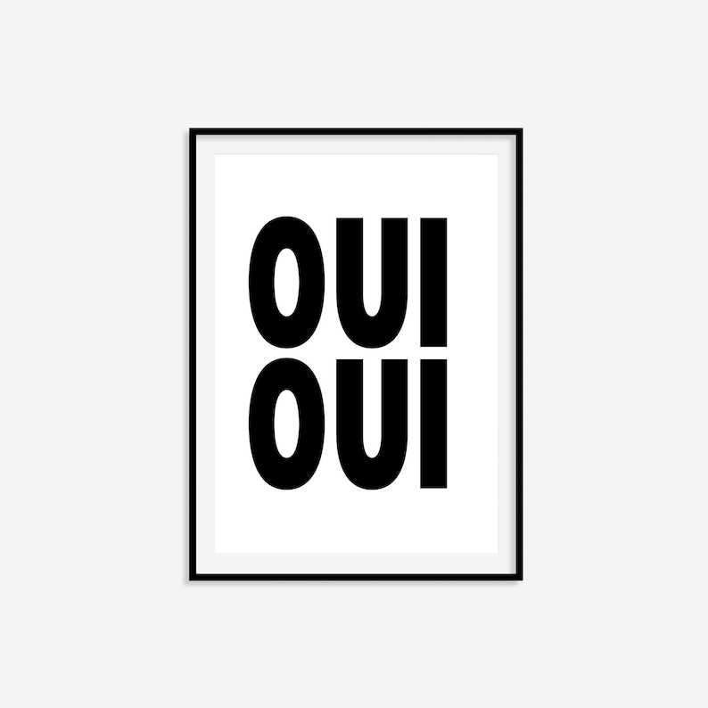 Oui Oui Print | Bathroom Prints, Retro Wall Art, Minimal Prints, Bold ...