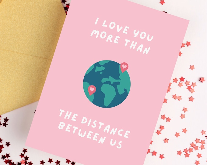 Long Distance Relationship Card - Etsy