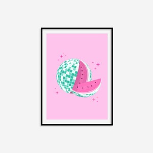 Disco Watermelon Print | Disco Print, Eclectic Print, Colourful, Retro ...