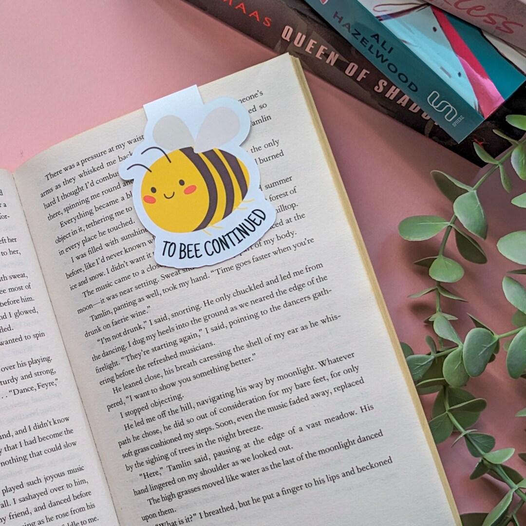 To Bee Continued Die-cut Magnetic Bookmark | Bumblebee Bookmark ...