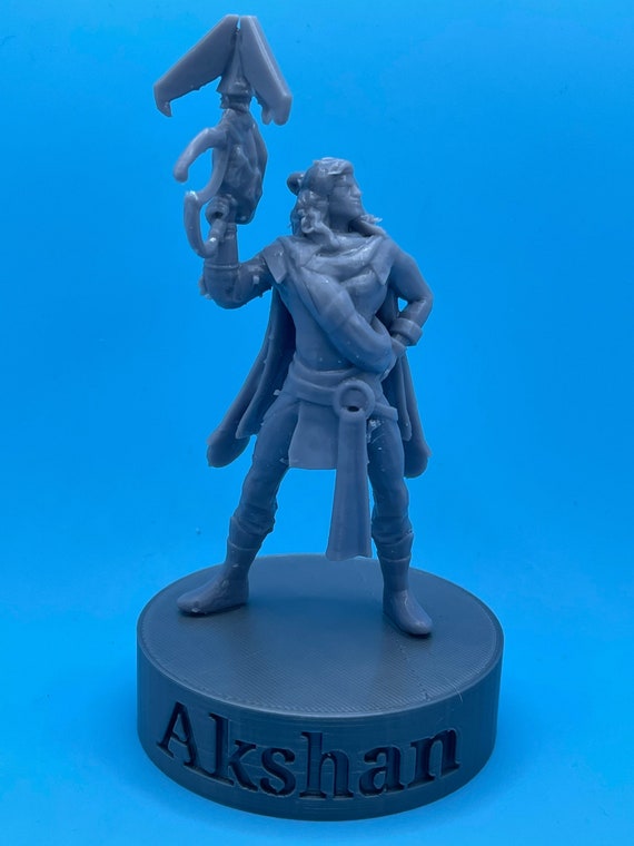 3D Printed Akshan Figure League of Legends | Etsy