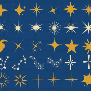 Star & Sparkle Stamps for Procreate | Procreate Stamps Star Sparkle ...