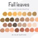 Fall Leaves Procreate Color Palette | Fall Color Swatches | Yellow ...