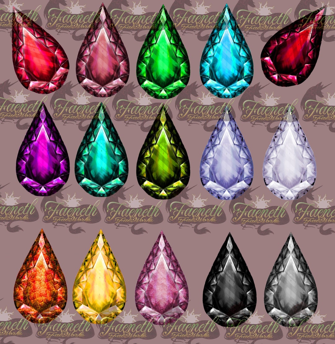 Gemstone (pear) Asset - Etsy