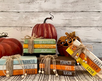 Stacked Books Decor - Etsy