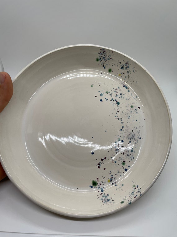 Paint Splatter Low Sided Ceramic Bowl - Etsy