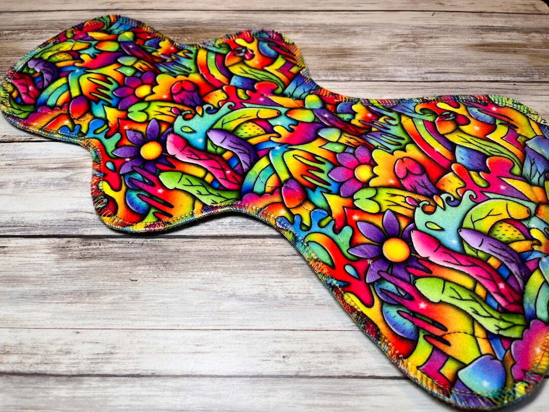 15 Inch PLUSH FLEECE Topped Medium Flare Cloth Pads , Pad,mama Cloth ...