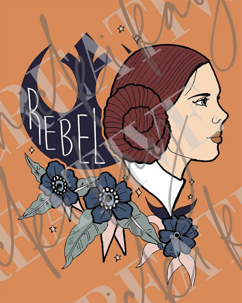 Star Wars - Rebel - Princess Leia - DIGITAL PRINT - Etsy