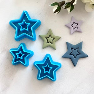 Star Cut Out Cutter | Star Cutter | Polymer Clay Earring Cutters | Star ...