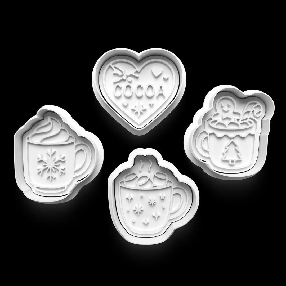 Hot Cocoa Cookie Cutter L Party Cookie Cutter L Holiday Baking Tool L ...