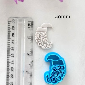 Santa Claus Moon Cutter | Santa Claus Face Clay | Clay Cutters L ...