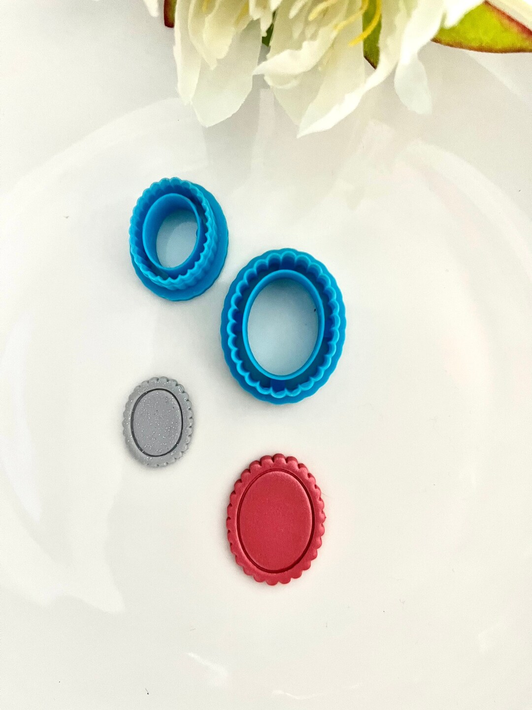 Oval With Scalloped Edge Cutter Oval Cutter Clay Cutter Frame Cutter L ...