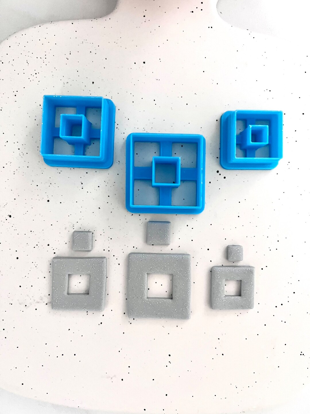Square With Hole Cutter Clay Cutters Square Dangle Cutters - Etsy