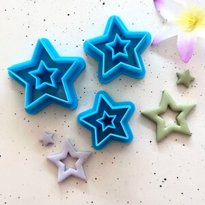 Star Cut Out Cutter | Star Cutter | Polymer Clay Earring Cutters | Star ...