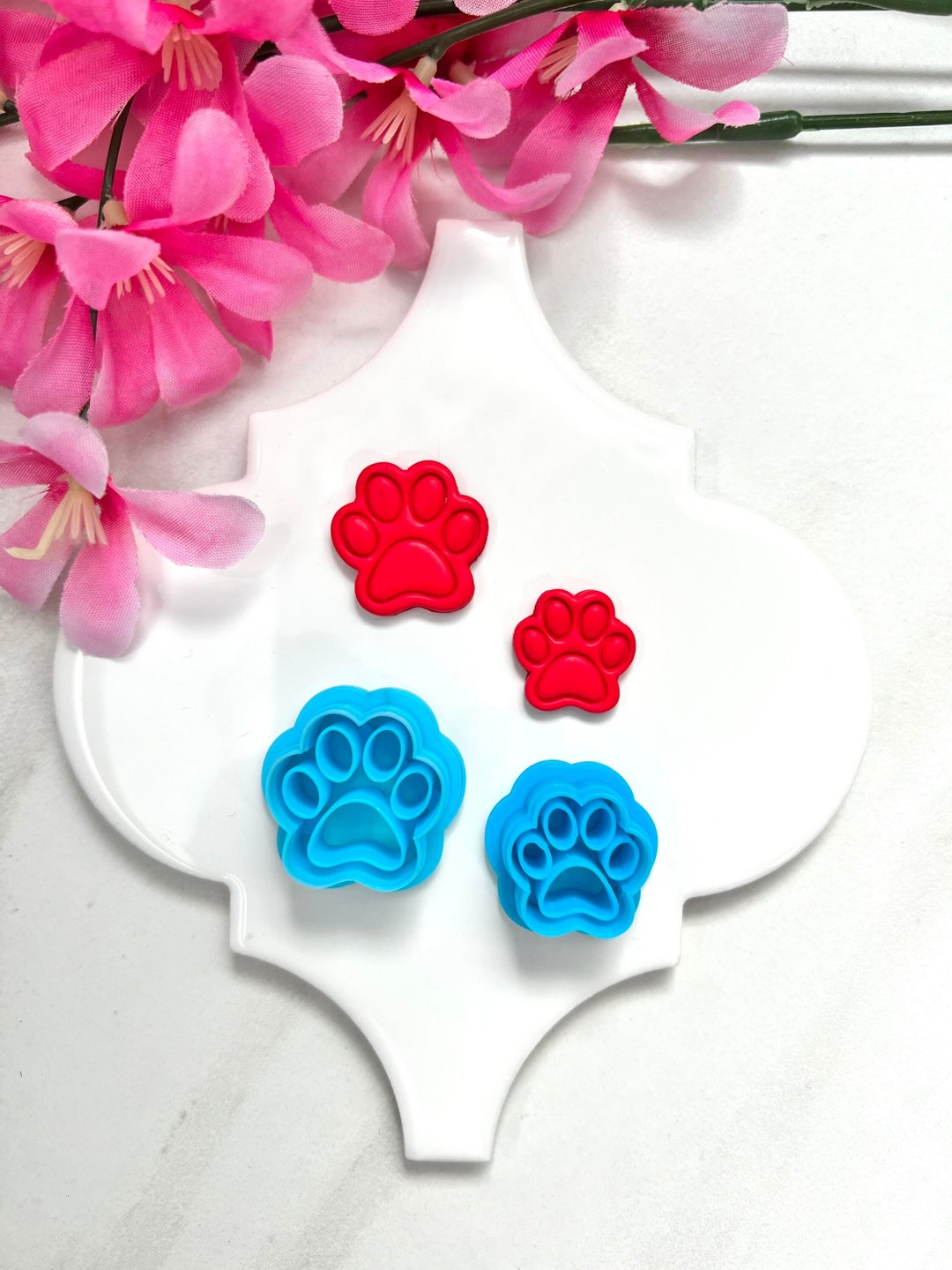 Paw Print Clay Cutter L Polymer Clay Earring Cutter L Animal Paw Cutter ...