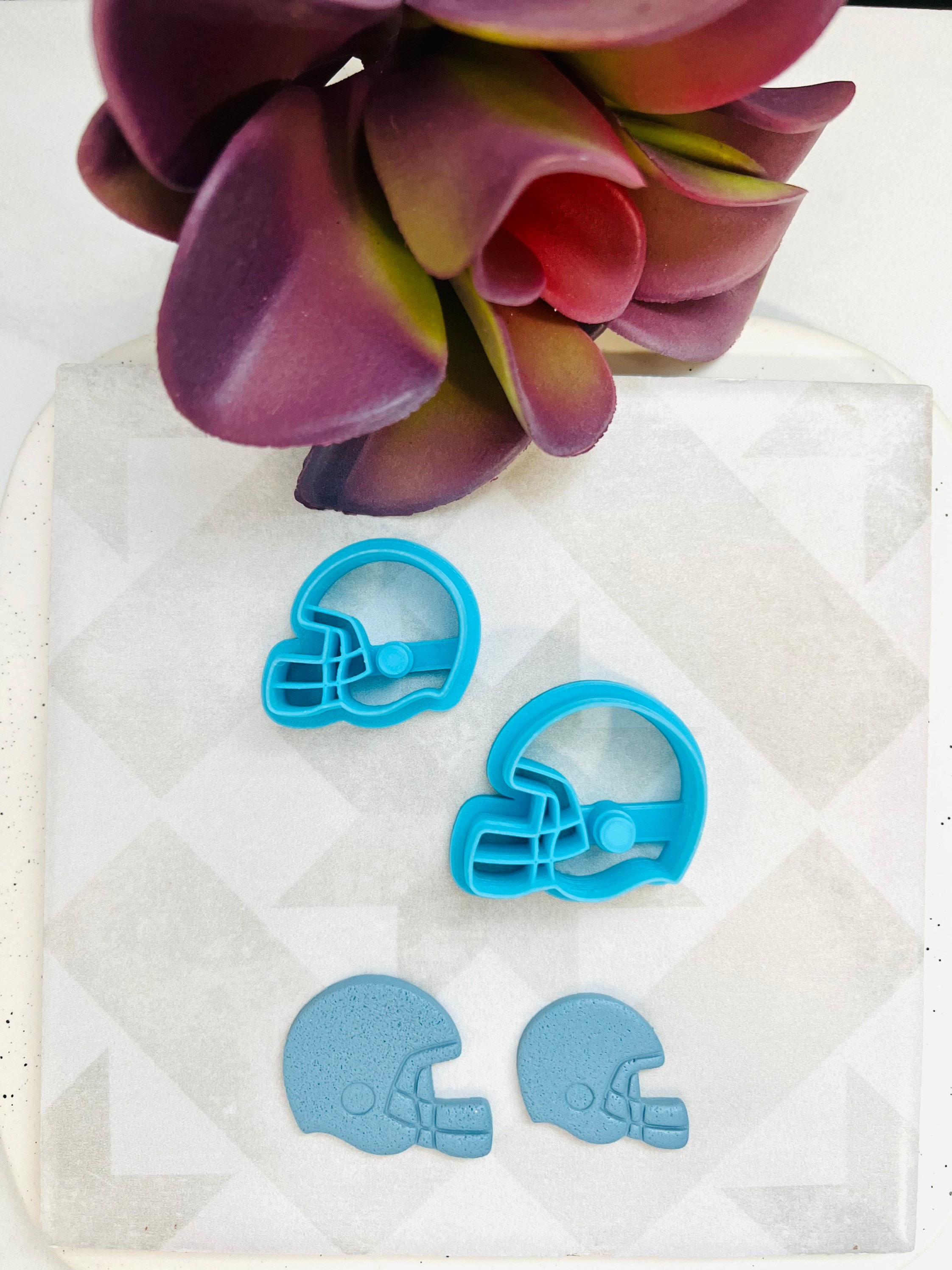 Football Helmet Clay Cutters Polymer Clay Earring Cutters - Etsy