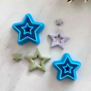 Star Cut Out Cutter | Star Cutter | Polymer Clay Earring Cutters | Star ...