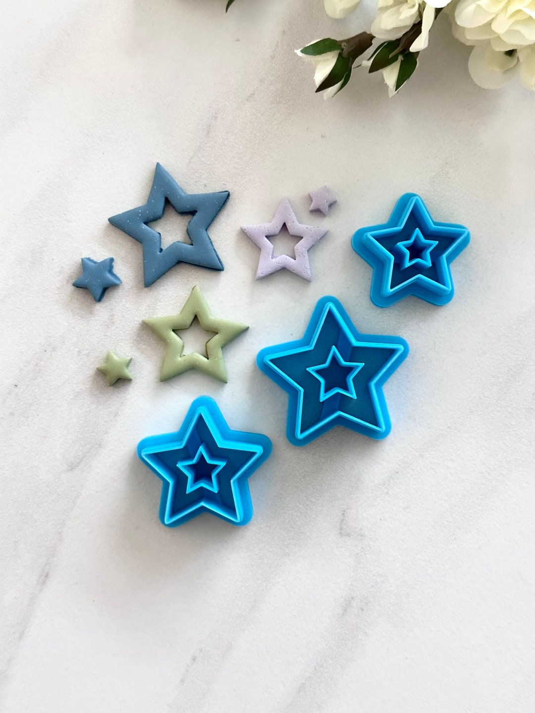 Star Cut Out Cutter | Star Cutter | Polymer Clay Earring Cutters | Star ...