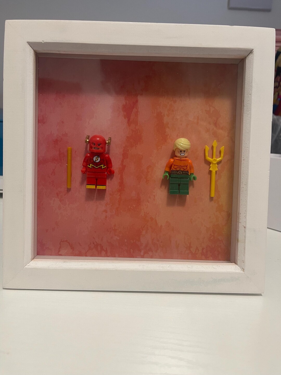 Lego Miniature Frame, Lego Frame, Mini Figures, Aquaman, Flash, DC ...