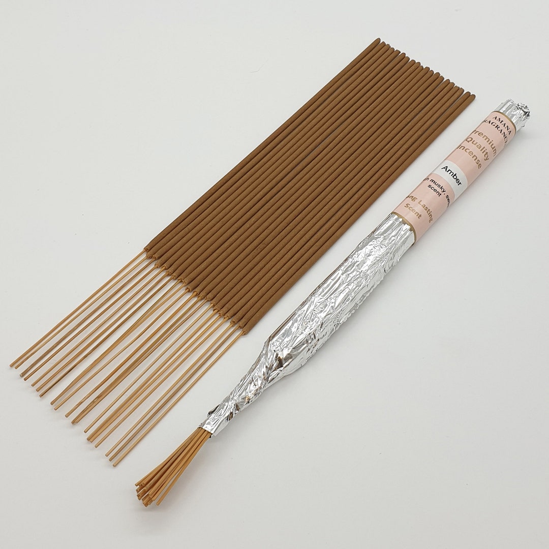 60 X Amber Long Burning Incense Sticks - Etsy