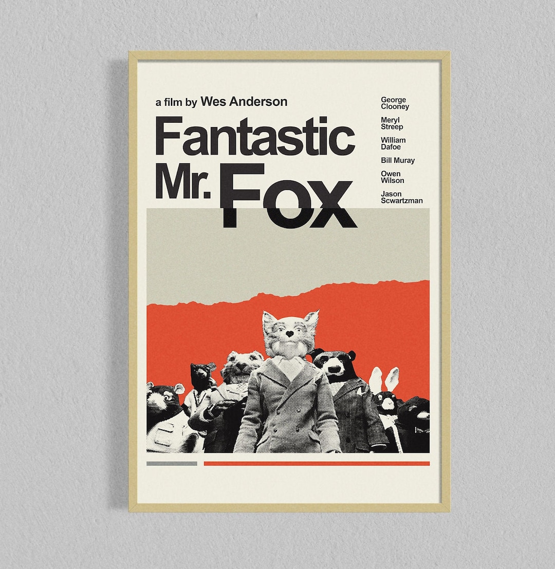 Fantastic Mr Fox Mid Century Movie Poster | Film Posters | Minimalist ...