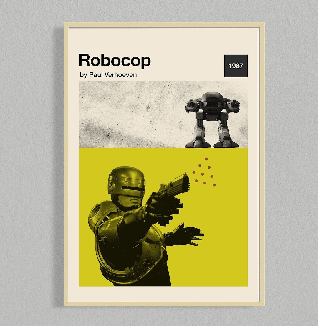 Robocop Mid Century Movie Poster | Film Posters | Minimalist Movie ...