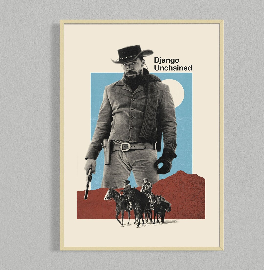 Django Unchained Mid Century Movie Poster | Film Posters | Minimalist ...