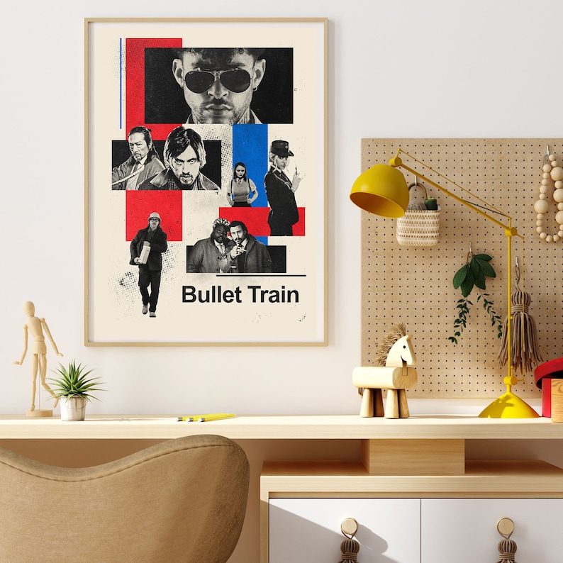 Bullet Train Mid Century Movie Poster Film Posters Minimalist Movie ...