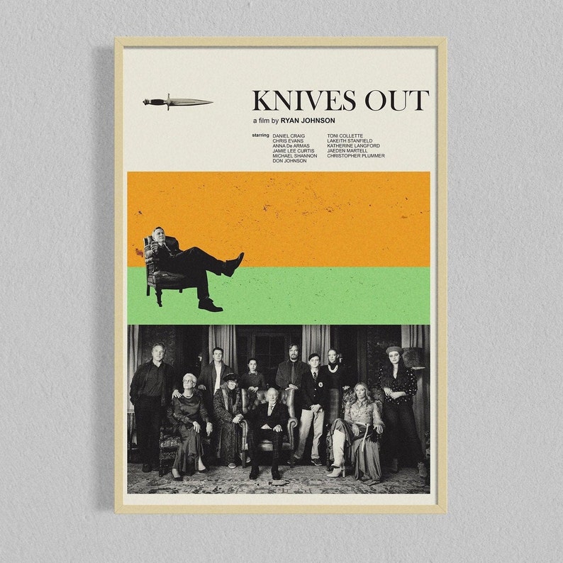 Knives Out Movie Poster: Mid-century Modern Film Art (digital Download ...