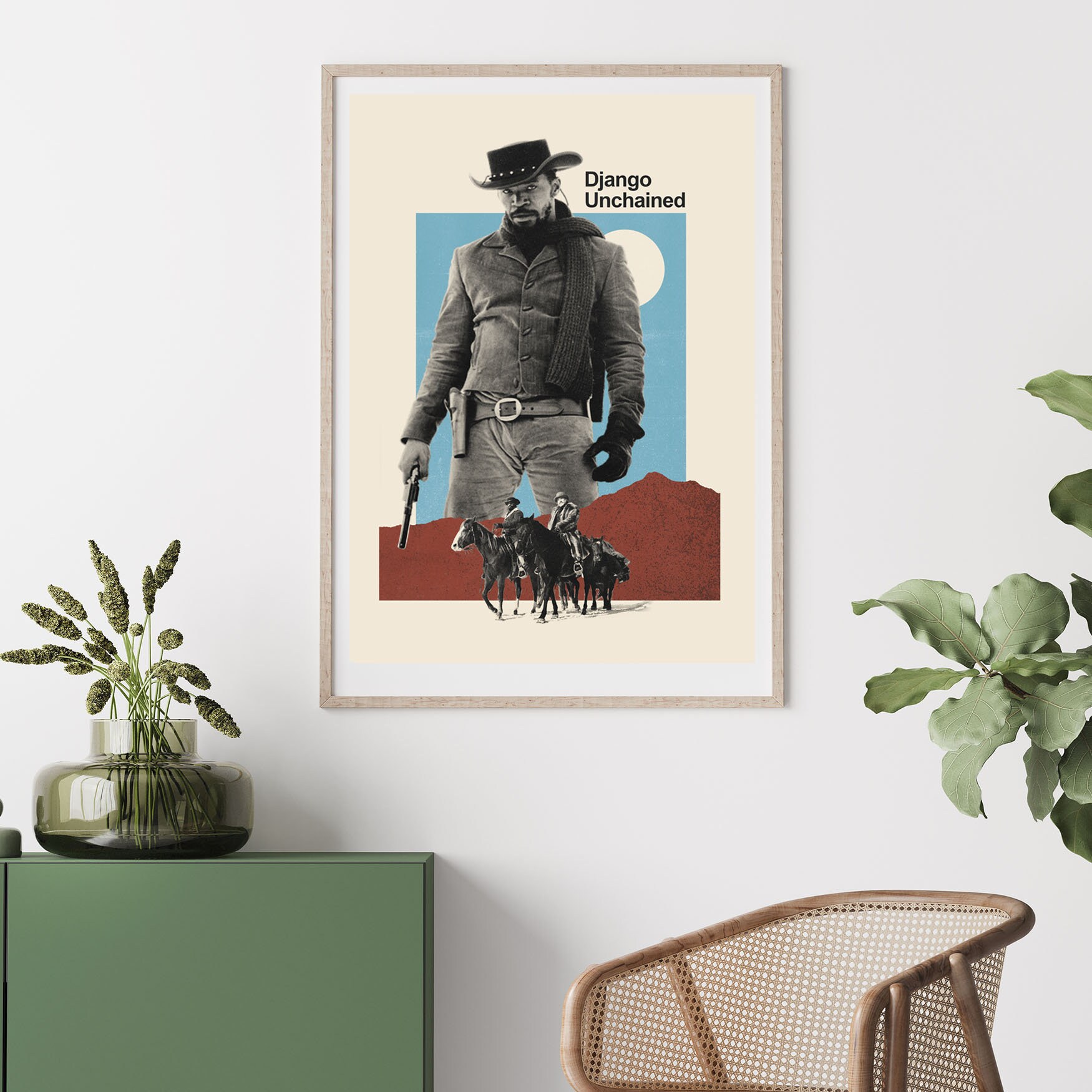 Django Unchained Mid Century Movie Poster | Film Posters | Minimalist ...