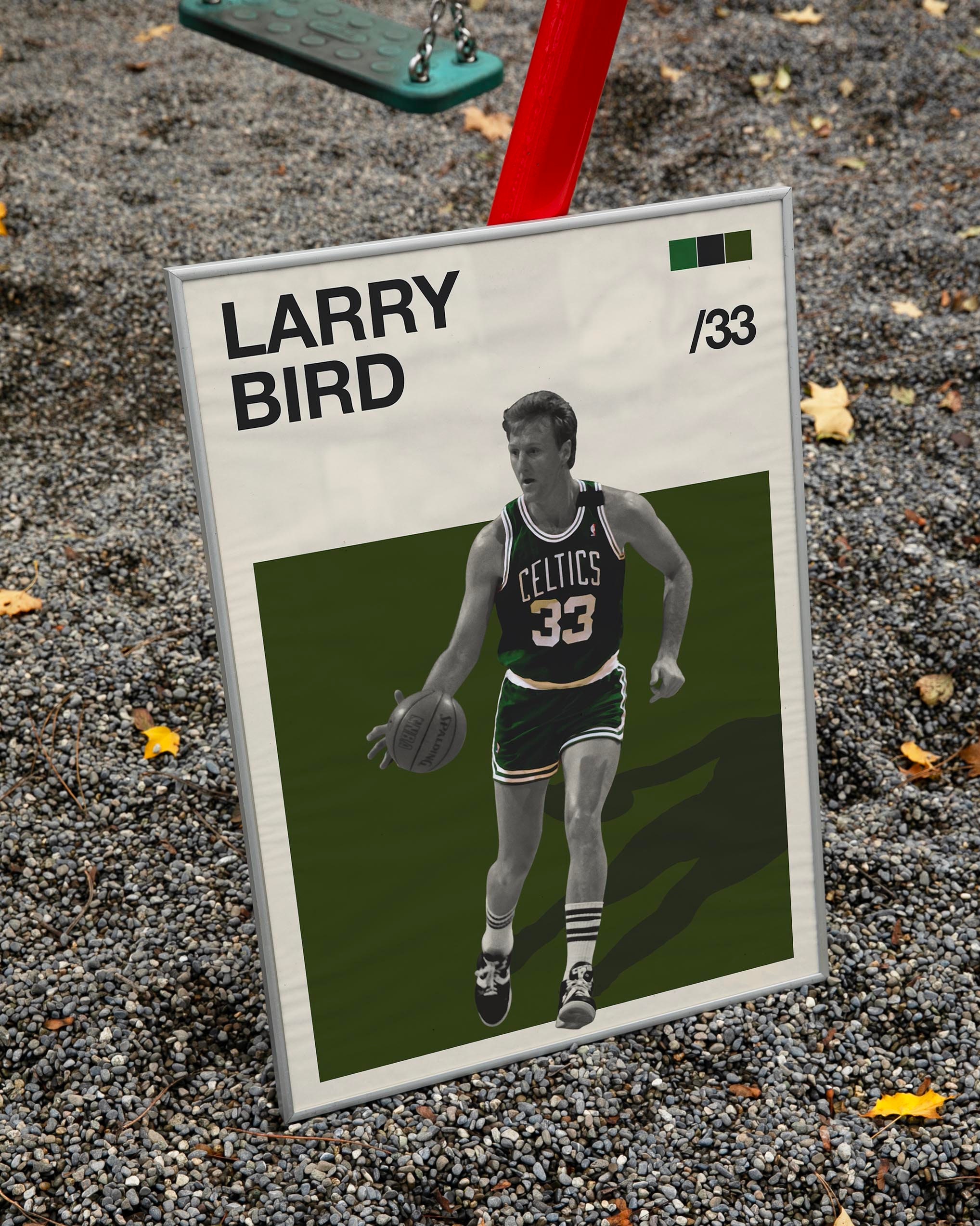 Larry Bird Art Print: Mid-century Modern Basketball Poster (digital ...