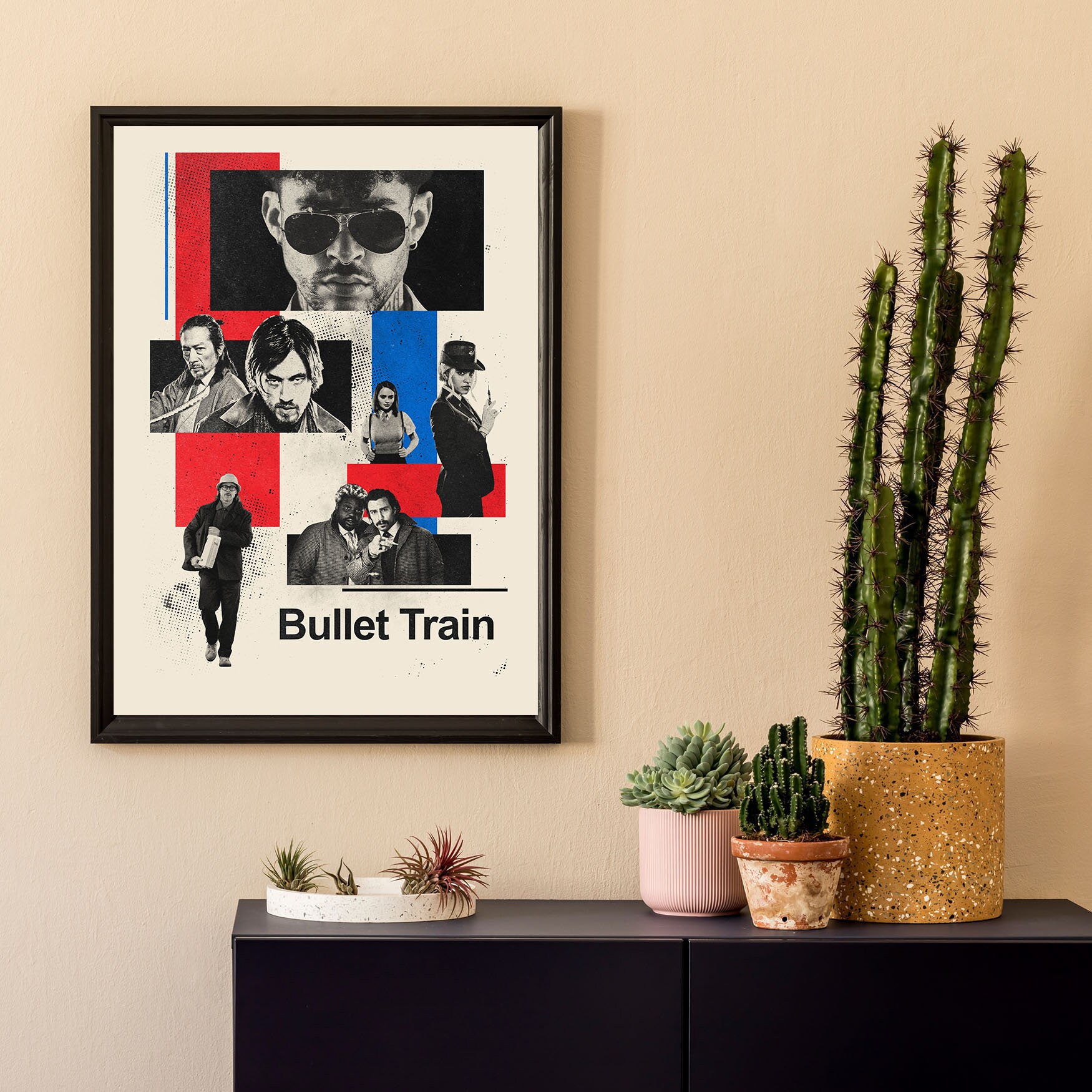 Bullet Train Mid Century Movie Poster | Film Posters | Minimalist Movie ...