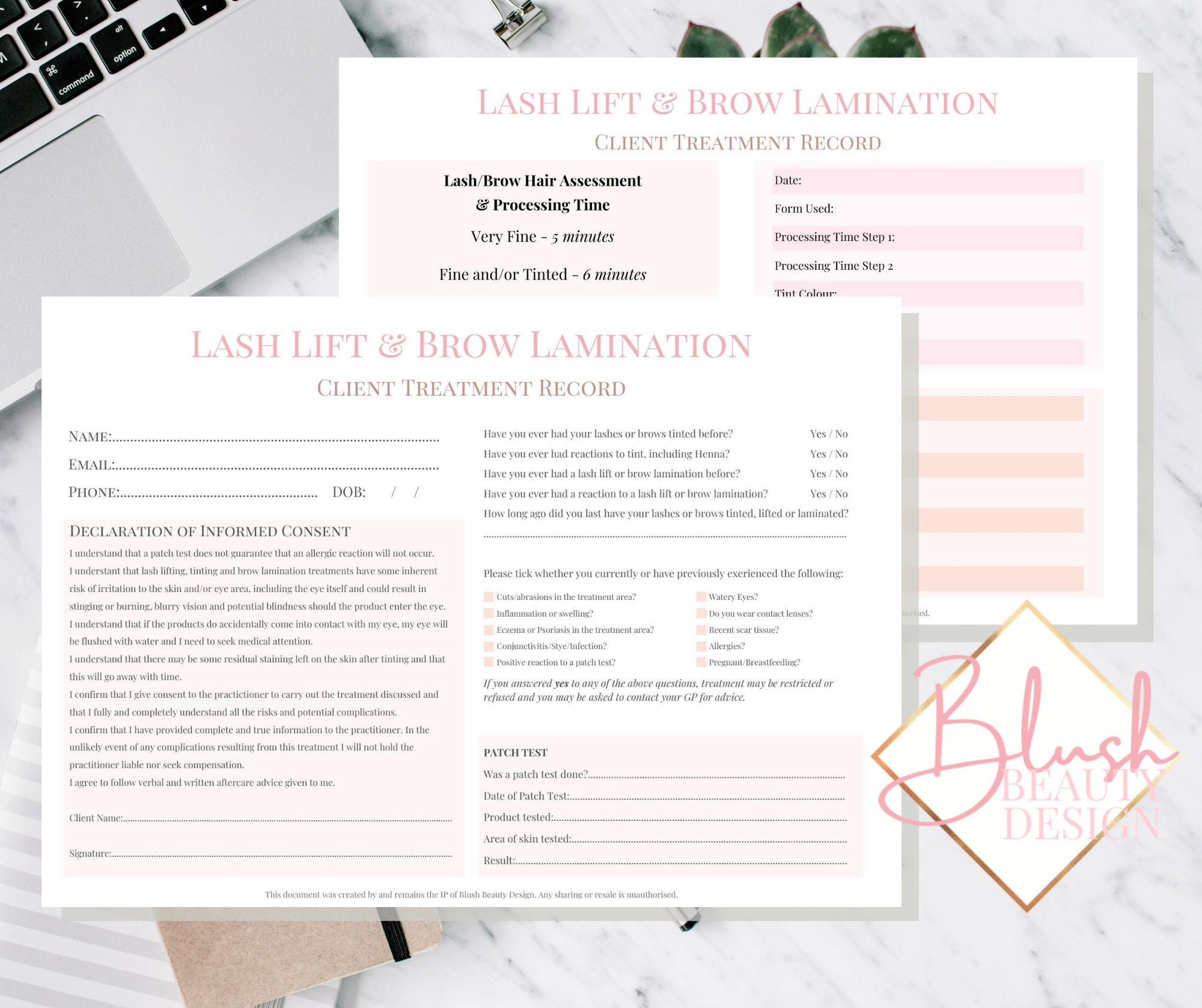 Lash Lift, Brow Lamination Client Consultation & Consent Form ...