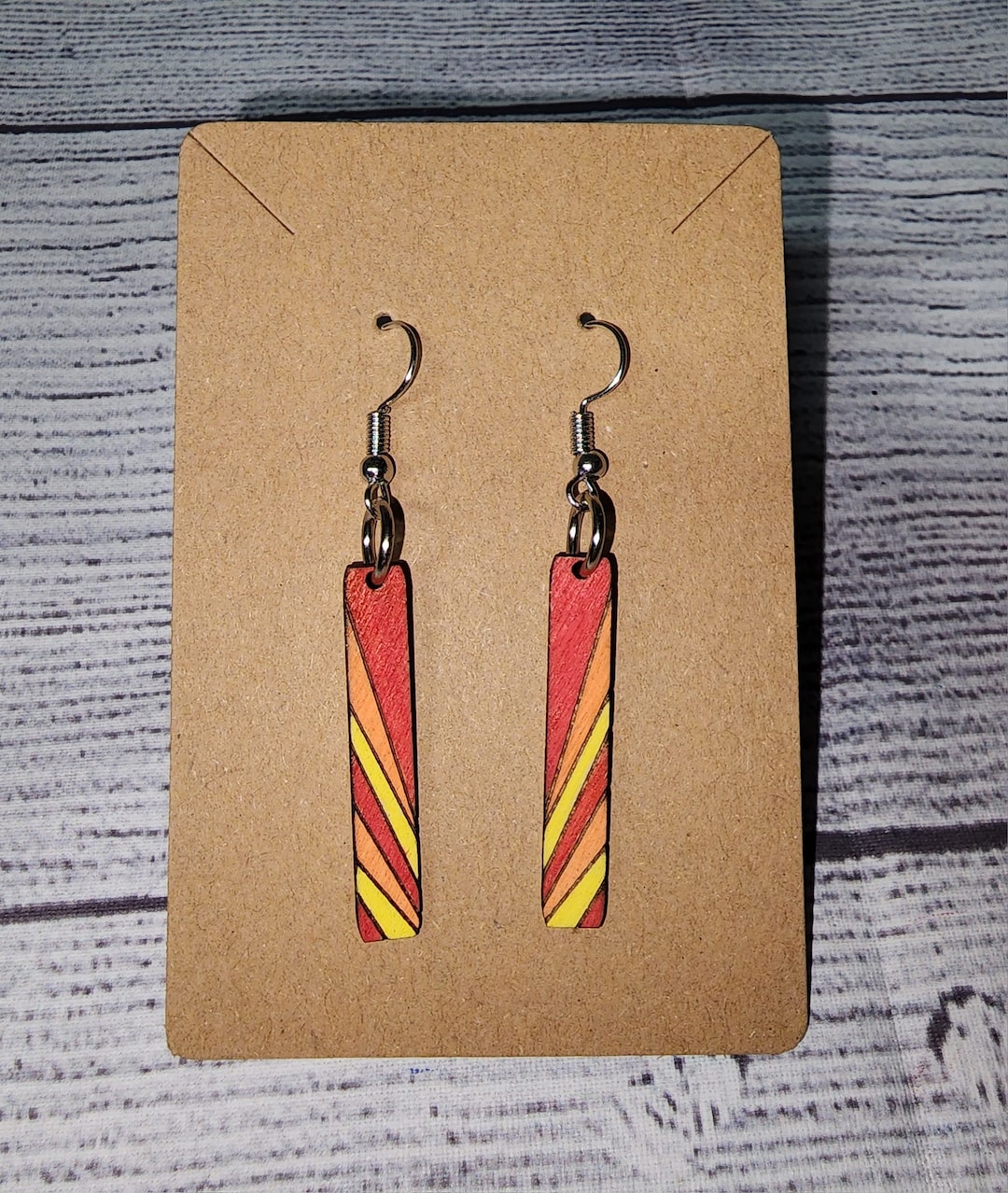 Vertical Line Earrings - Etsy